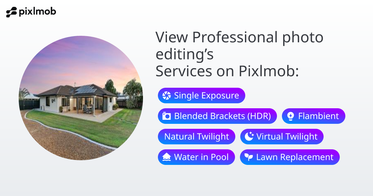 Professional photo editing | Pixlmob