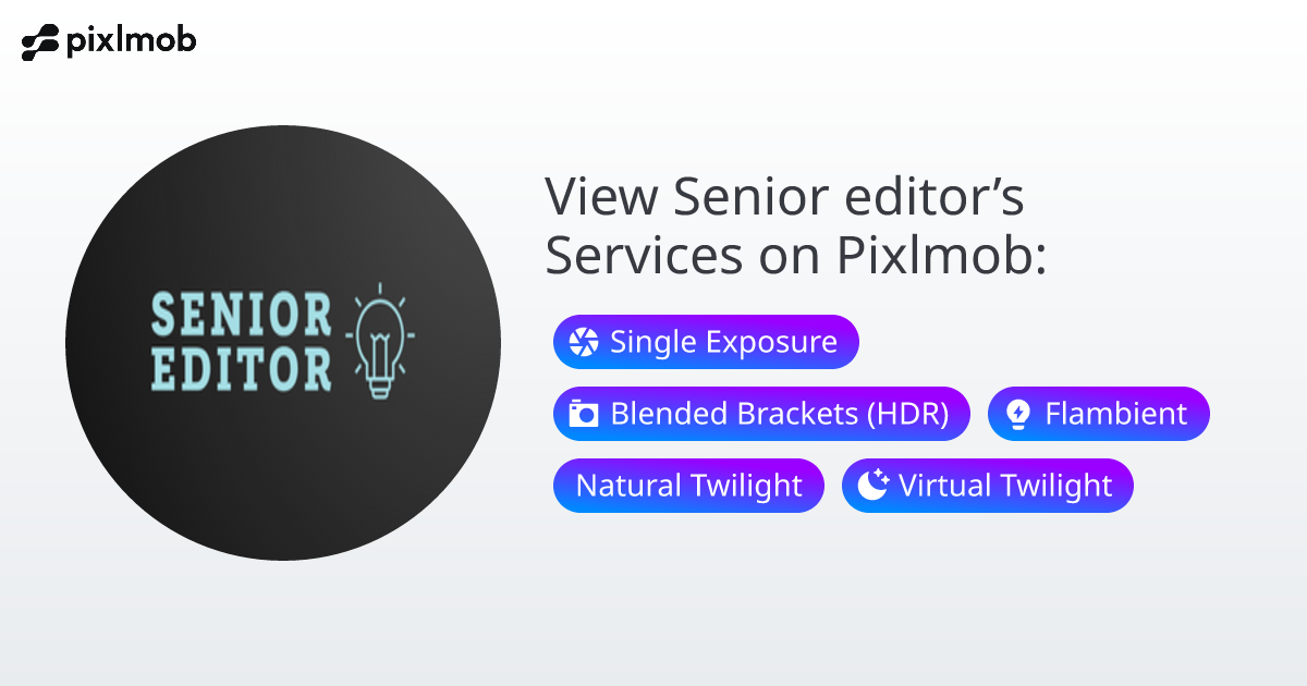 Senior editor | Pixlmob